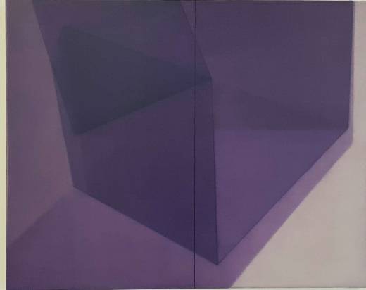 Abstract paintings explore connections between shape, colour and perception