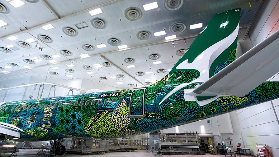 QantasLink puts Aboriginal art on first A220