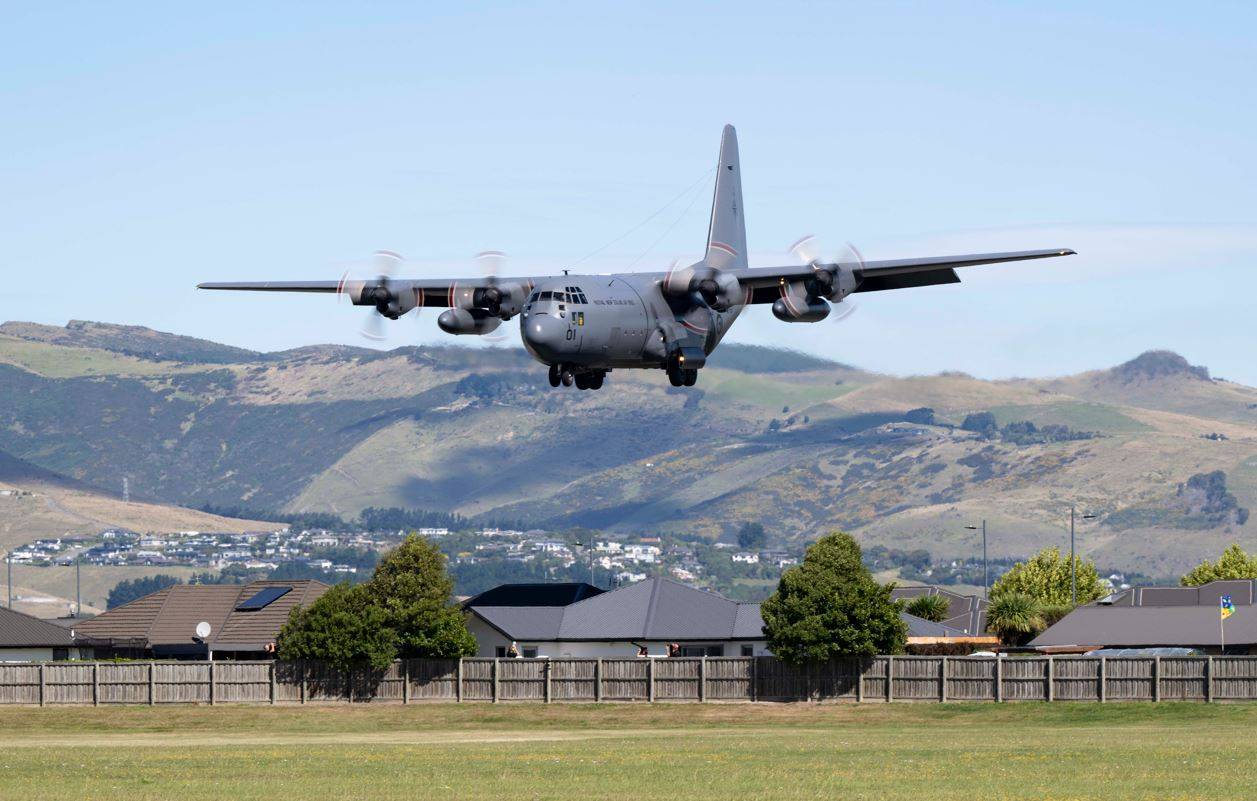 RNZAF’s first Hercules arrives at Wigram’s Air Force Museum