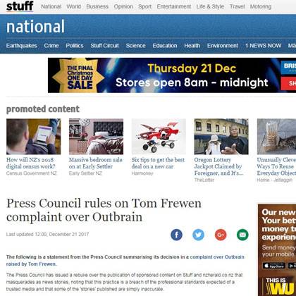 Press Council spanks Herald and Stuff for sponsored content