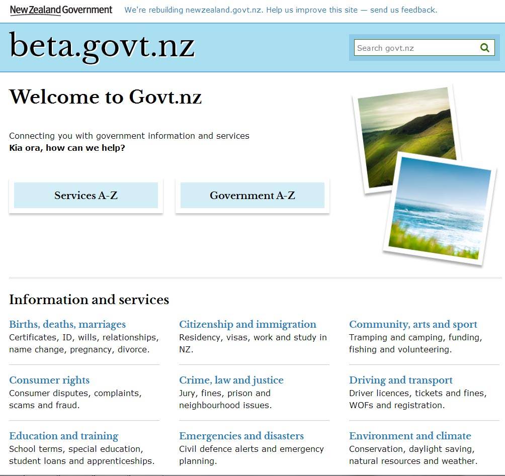 New all-of-govt website launches