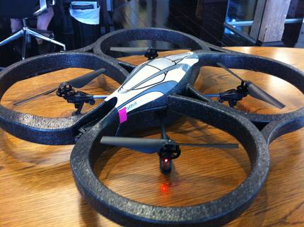 Drone helicopter takes off at NBR Towers (with VIDEO)