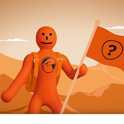 Orange Guy makes a return for flag referendum campaign