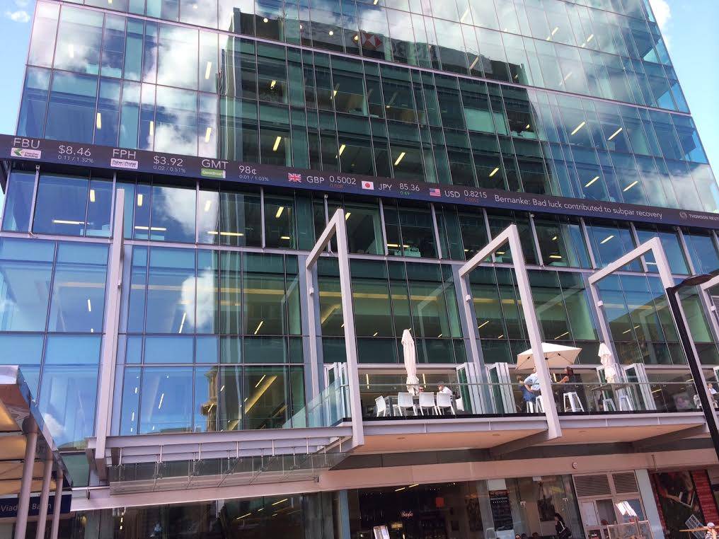 Giant NZX stock ticker goes live in downtown Auckland