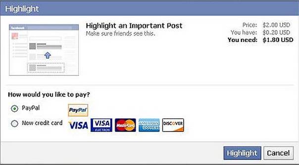 Facebook confirms pay-to-post trial