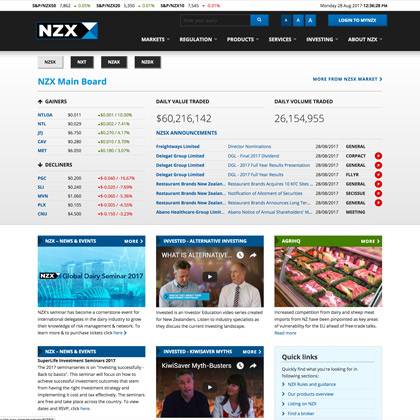 NZX reverts to old website after upgrade goes awry